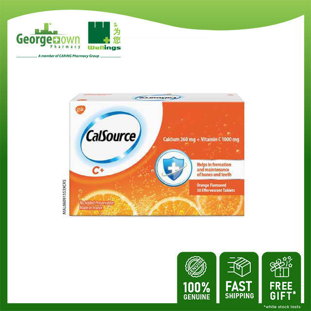 CALSOURCE CALCIUM 260MG + VITAMIN C EFFERVESCENT TABLET 30S | Lazada