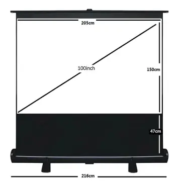 100 Inch Projector Screen Dimensions