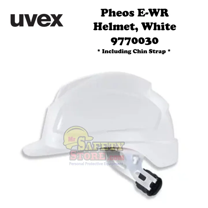 UVEX Pheos IES Vented Safety Helmet 9772040 - White * Including Chin ...