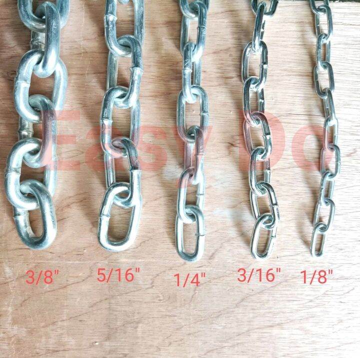 Galvanized Iron Link Chain Rantai Besi 3 16 Inch 3 2MM 1 4 Inch 6MM
