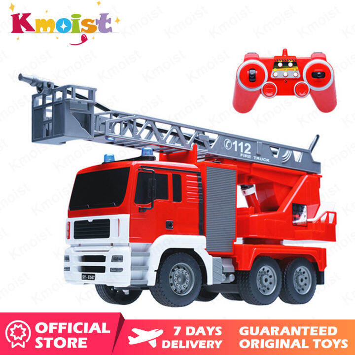Kmoist 1:20 RC 2.4กรัมบิ๊กการควบคุมระยะไกลไฟฟ้ารถดับเพลิงสเปรย์ไฟรถของเล่นสปริงเกลอร์เพลง ...