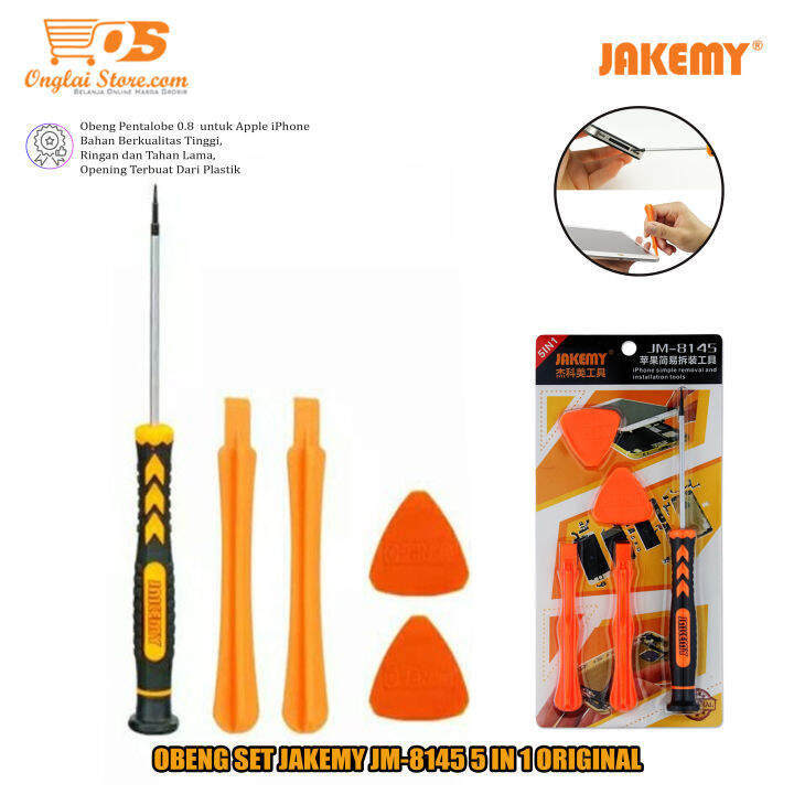 OBENG SET JAKEMY JM-8145 5 IN 1 ORIGINAL (74924) | Lazada Indonesia