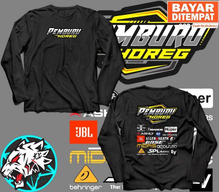 KAOS BAJU LENGAN PANJANG PEMBURU HOREG SOUND SYSTEM BIG SIZE JUMBO KAOS ...