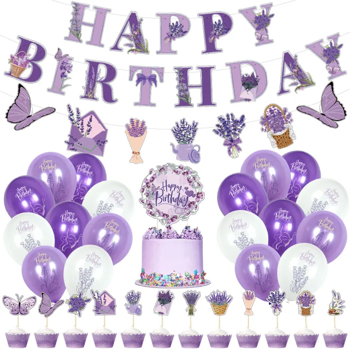JOLLYBOOM Lavender Themed Birthday Party Decorations Purple Balloons ... JOLLYBOOM Lavender Themed Birthday Party Decorations Purple Balloons ...