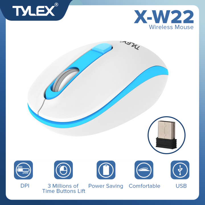TYLEX X-W22 Mini Wireless 2.4Ghz Home & Office 1600DPI 10M Working ...