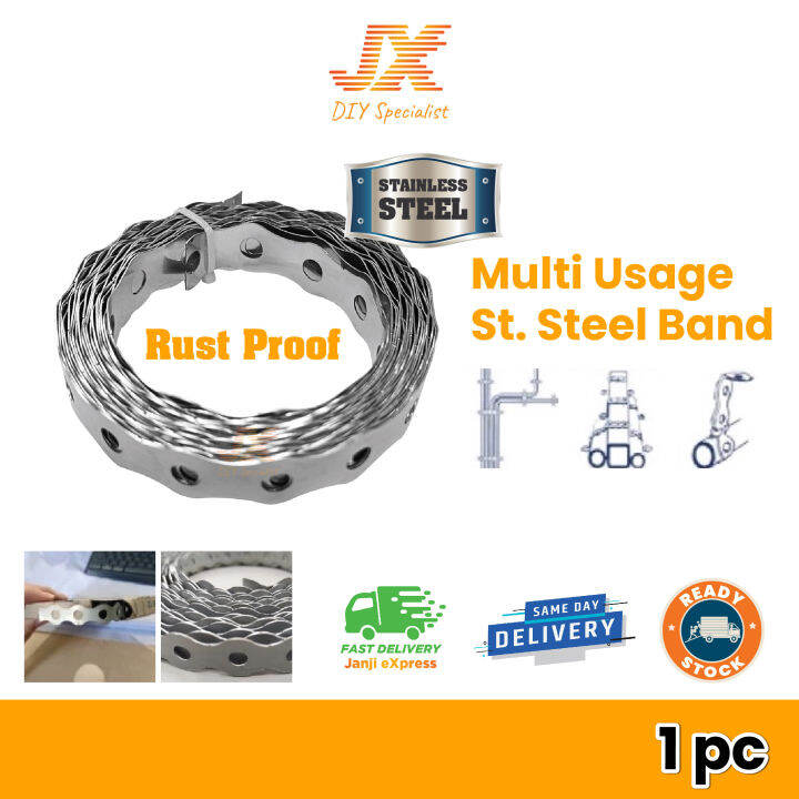 Multi Purpose Steel Band Bend Besi Stainless Steel Band 8 Meter 12MM ...