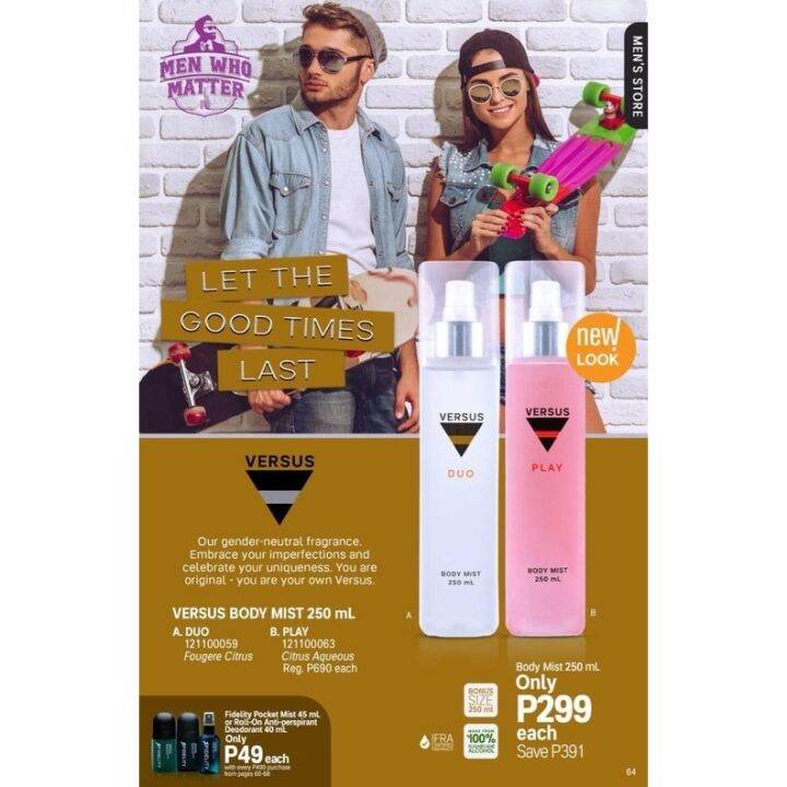 Versus Body Mist 250 mL for Men (Versus Duo or Versus Play) | Lazada PH