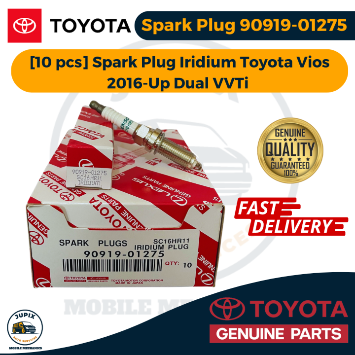 10 PCS Toyota Spark Plug Iridium | Toyota Vios 2016-Up Dual VVTi [90919 ...