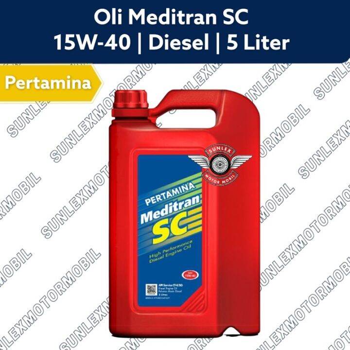 OLI MESIN DIESEL PERTAMINA MEDITRAN SC 5L 5 LITER 15W40 15W-40 | Lazada ...