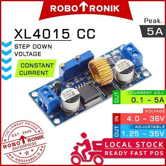Dc-Dc Step Down XL4015 CC, Peak 5A (Adjustable Current & Voltage) 4015 ...