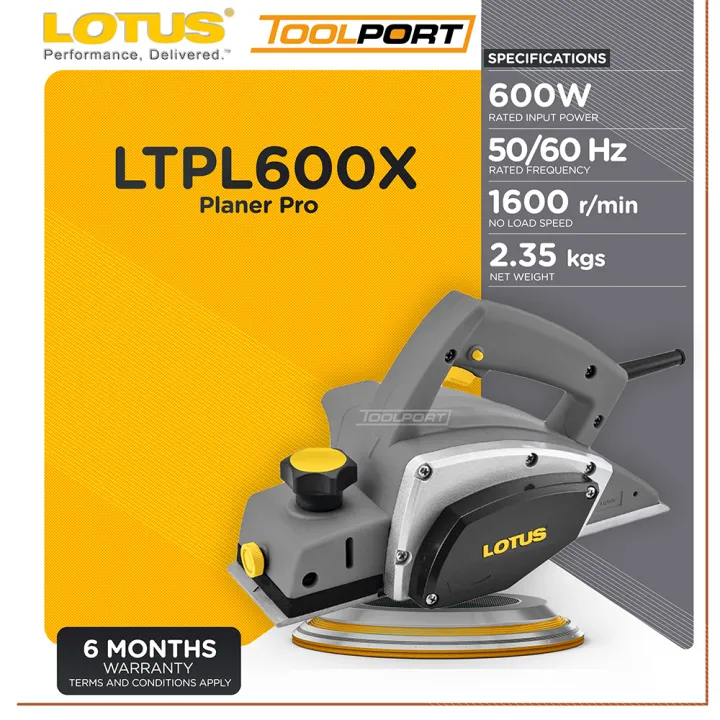 Lotus LTPL600X Planer Pro (600W ) with FREE Carbon Brush [ TOOLPORT ...