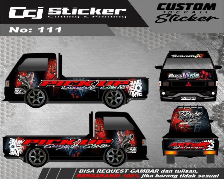 Stiker mobil pick up sticker mobil L300, Granmax decal printing menutup ...