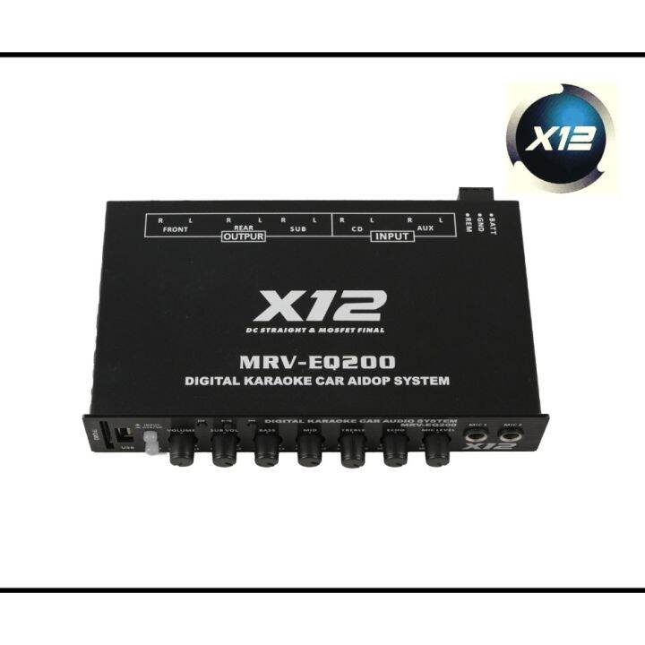X12 MRV-EQ200 Preamp Parametric Equalizer w/Subwoofer Output and Karaoke USB/SD | Lazada PH