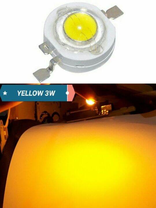High Power Led HPL Yellow 3W Kuning 3Wat Ultra Bright 2000K 3.6v 700mA ...