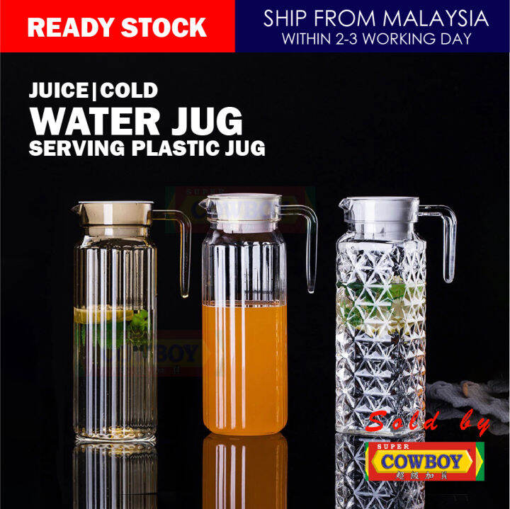 Serving Jug Transparent Plastic Jug Air Sejuk Cold Water Bekas Air ...