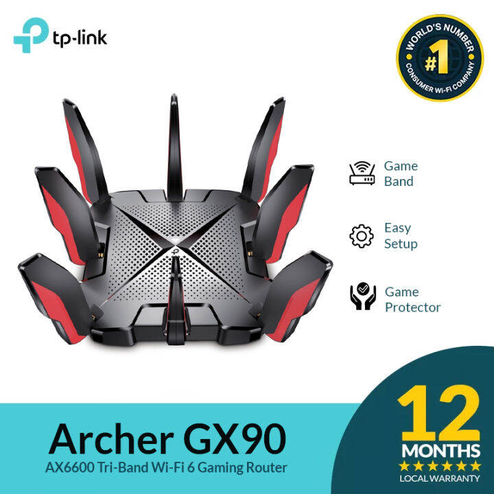 Tp-link archer GX90 AX6600 tri-band wifi6 MU-MIMO gaming router | Lazada PH