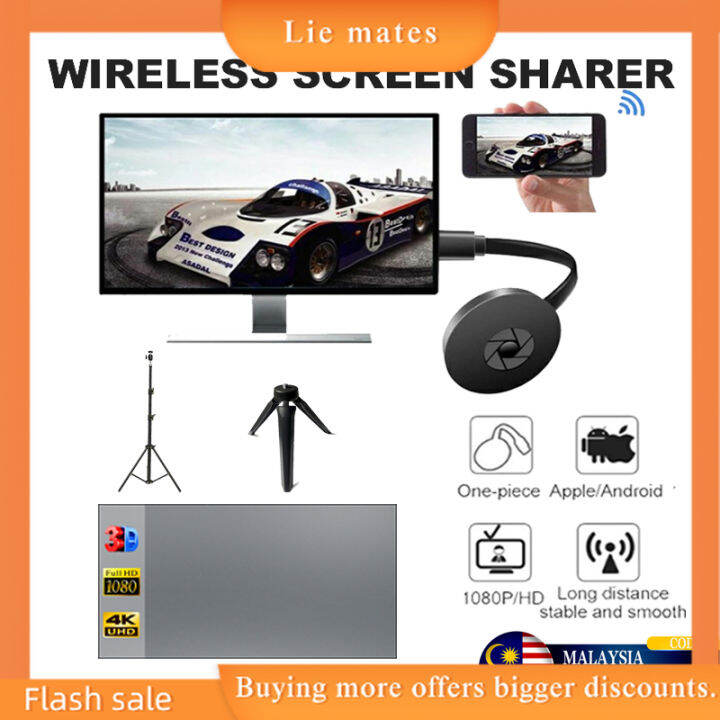Projector Accessory - 16:9 HD Screen with Wall and Tripod Stand, HDMI ...