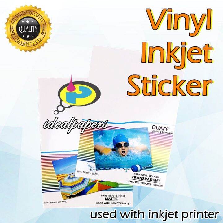 QUAFF Printable Vinyl Inkjet Sticker A4 Size ( Glossy / Matte ...