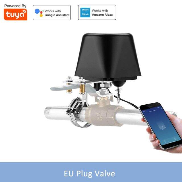 Alexa Tuya Smart Home Automation WiFi Valve with Wireless Water Leak ...