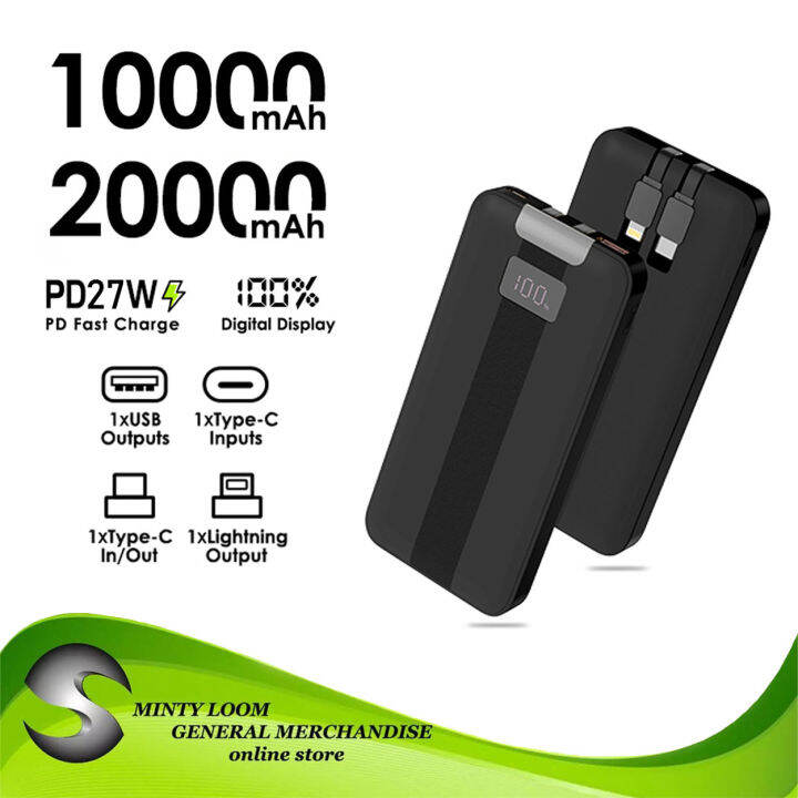 Sendem 10000/20000mAh Powerbank PD 27W+22.5W Outdoor Battery Fast ...