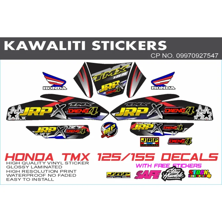 durable Honda TMX Sticker Decals JRP Bk | Lazada PH