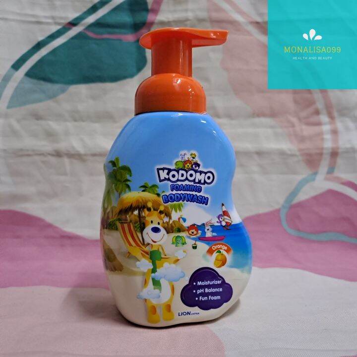 Kodomo Body Wash Foam Orange Bottle 250 ml/Sabun Mandi Kodomo 250ml/Kodomo Foaming Body Wash ...