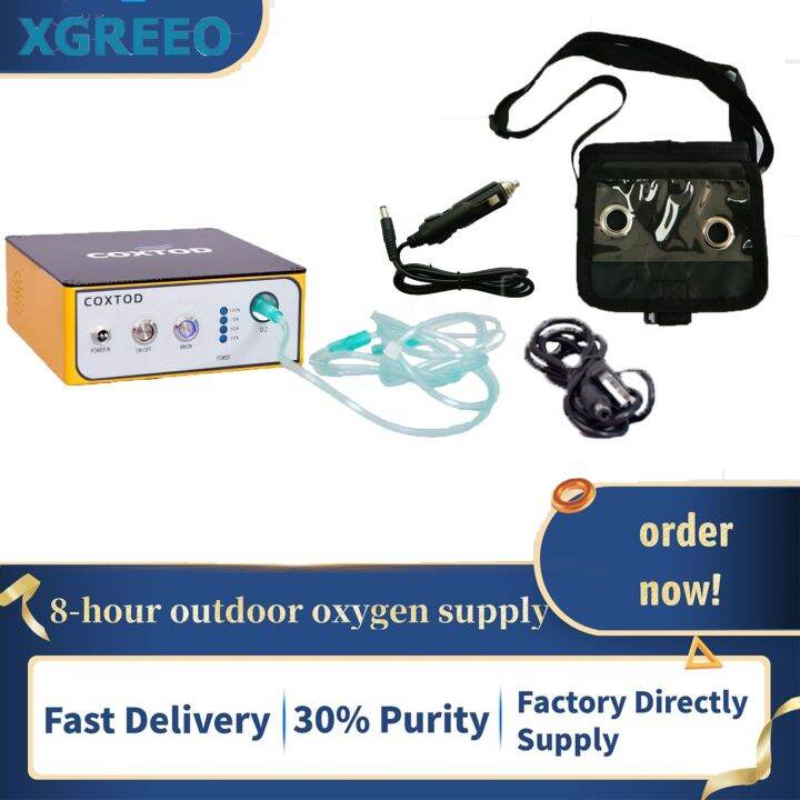 XGREEO Mini Oxygen Concentrator 8 Hours Battery Use Oxygen Generator 24 ...