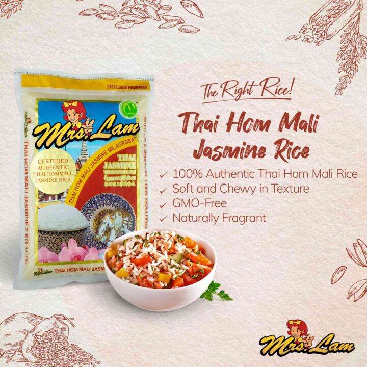 Mrs Lam Thai Hom Mali Jasmine Rice (10 KG) | Lazada PH