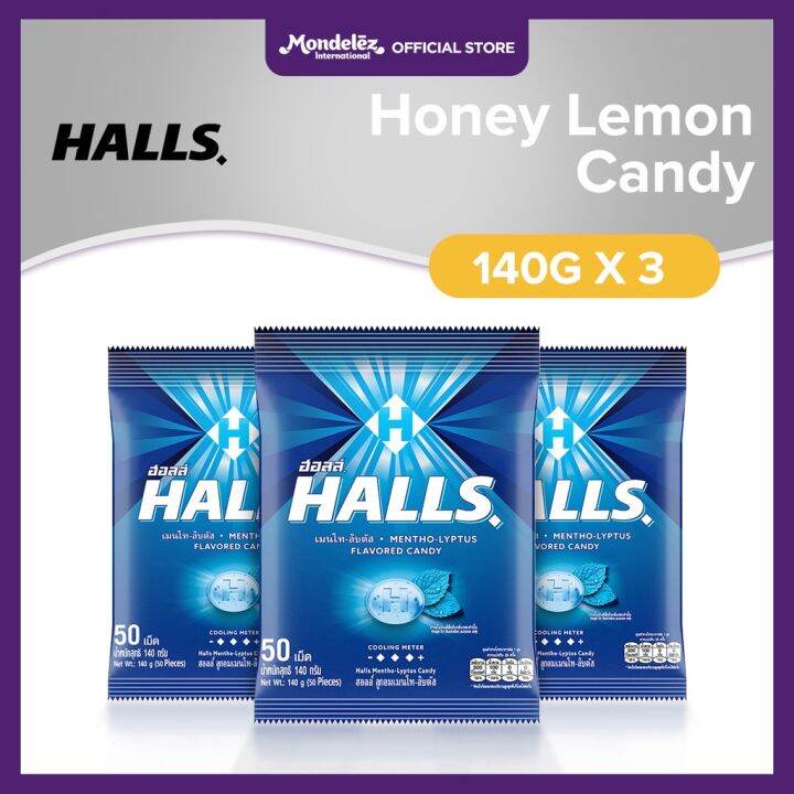 Halls Hard Candy 50 pcs - Mentho-lyptus Flavor 140g Mouth Freshener and ...