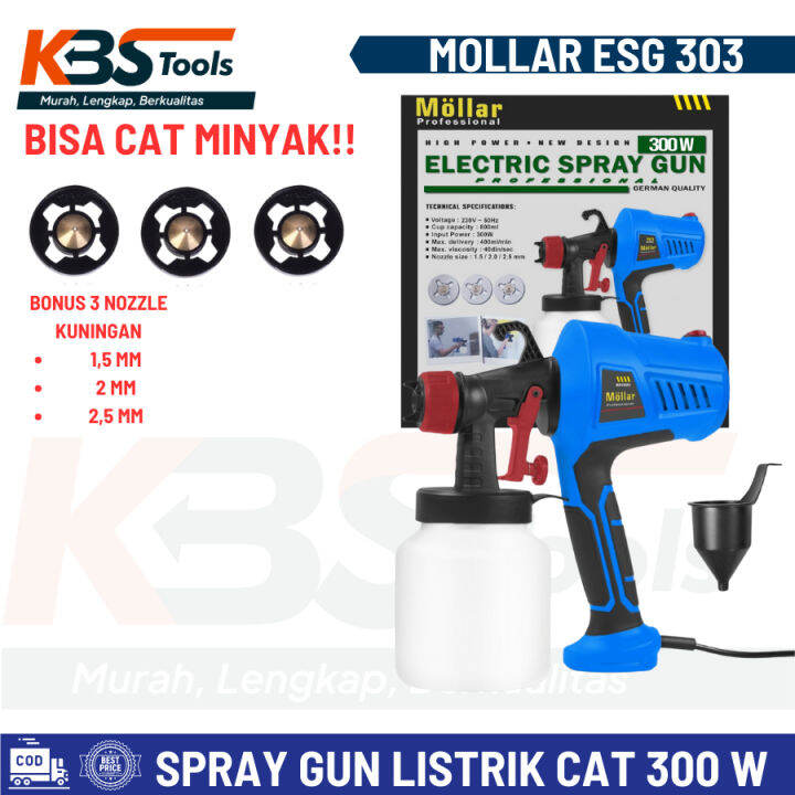 Semprotan Listrik Cat Tembok dan Cat Minyak 800 ML - Electric Spray Gun MOLLAR MLR ESG 303 ...