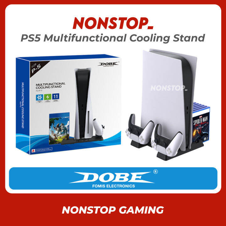 DOBE PS5 Multi Functional Cooling Stand Charging Station with Game ...