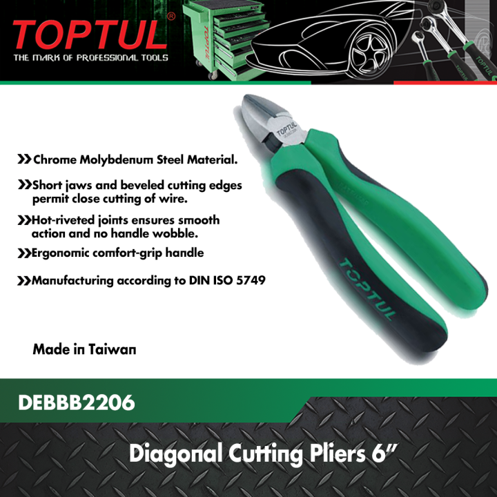 Toptul Diagonal Cutting Pliers 6" (DEBB2206) | Lazada PH