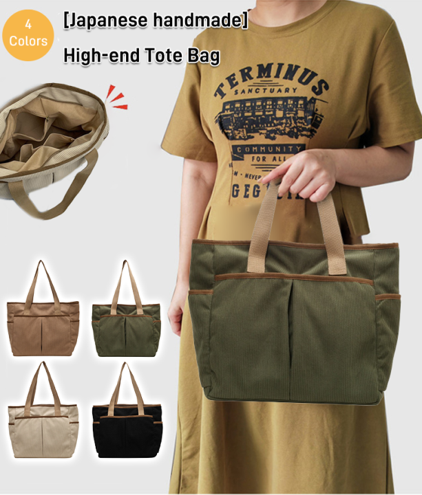 bungee Large Capacity Corduroy Tote Bag Handmade in Japan】Original ...