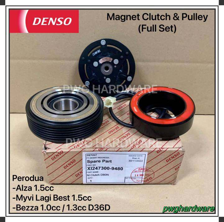 (100% Original Denso) Compressor Magnet Clutch & Pully For Perodua Alza ...