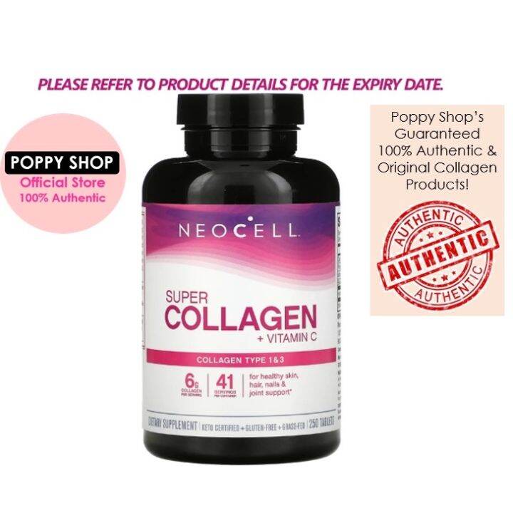 Neo Cell Super Collagen Type 1 3 plus C Tablets Bottle of 250 - NEW ...