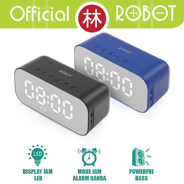 Promo Murah Cod Robot Rb560 Speaker Bluetooth Alarm Clock Led