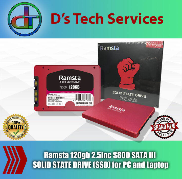 Ramsta 120gb 2.5inc S800 SATA III SOLID STATE DRIVE (SSD) for PC and ...