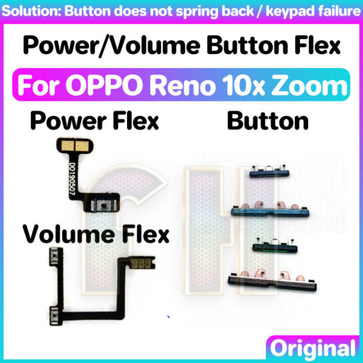 Power volume button flex For op oppo reno 10x zoom Side key Switch ON OFF Key Mute control ...