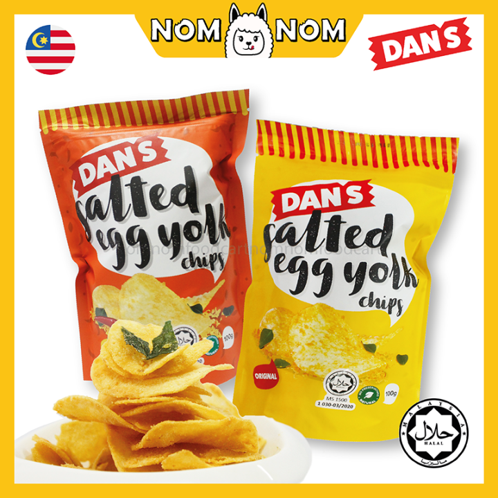 [Halal] Local Dan's Potato Chips Salted Egg Yolk Chips 100g 本地零食咸蛋薯片 ...