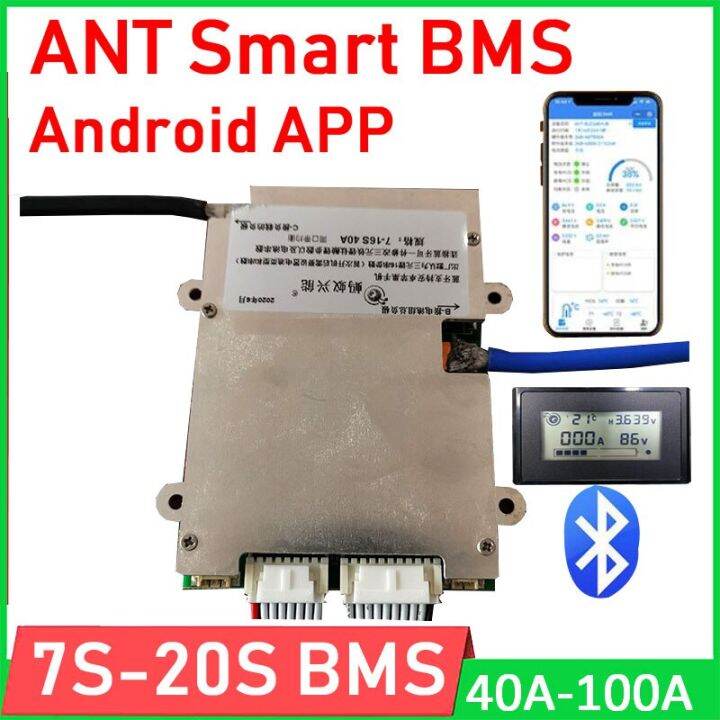 Smart ANT BMS 7S -24S 16S 20S 40A 100A Lithium Battery Protection Board ...