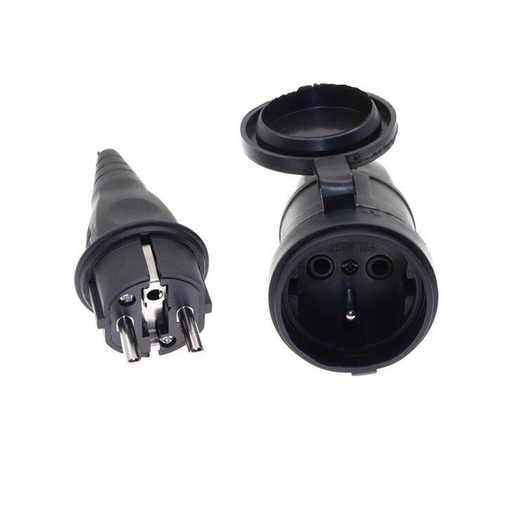 France Waterproof Female Socket 16A Electrical Male Schuko Plug 250V AC ...