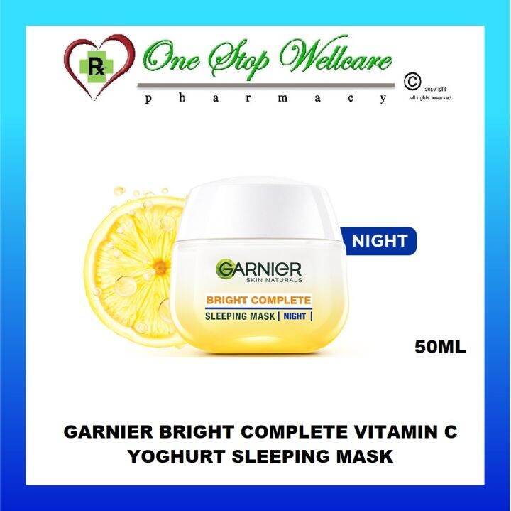 GARNIER BRIGHT COMPLETE VITAMIN C YOGHURT SLEEPING MASK 50ML (EXP:07/ ...