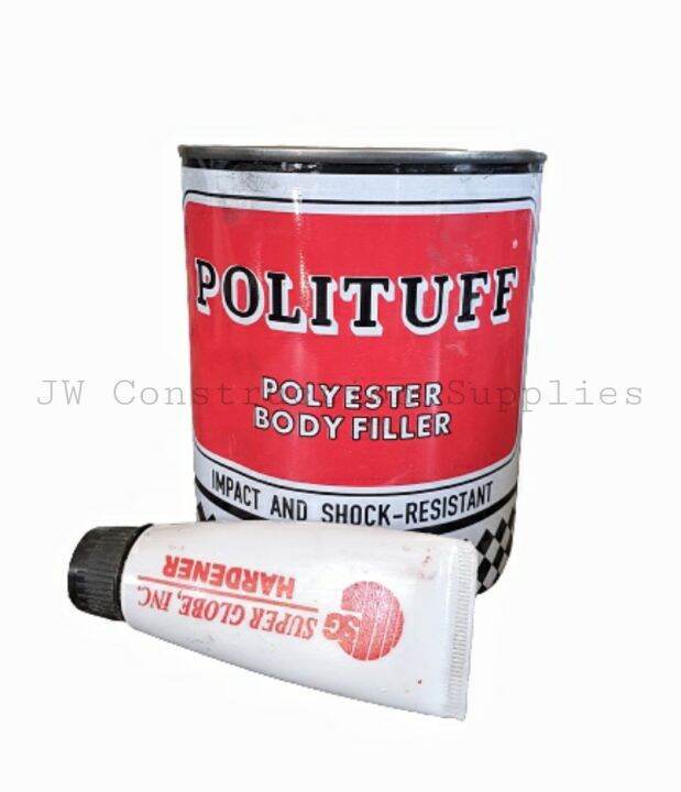 POLITUFF Polyester Body Filler with Hardener 1 Liter | Lazada PH