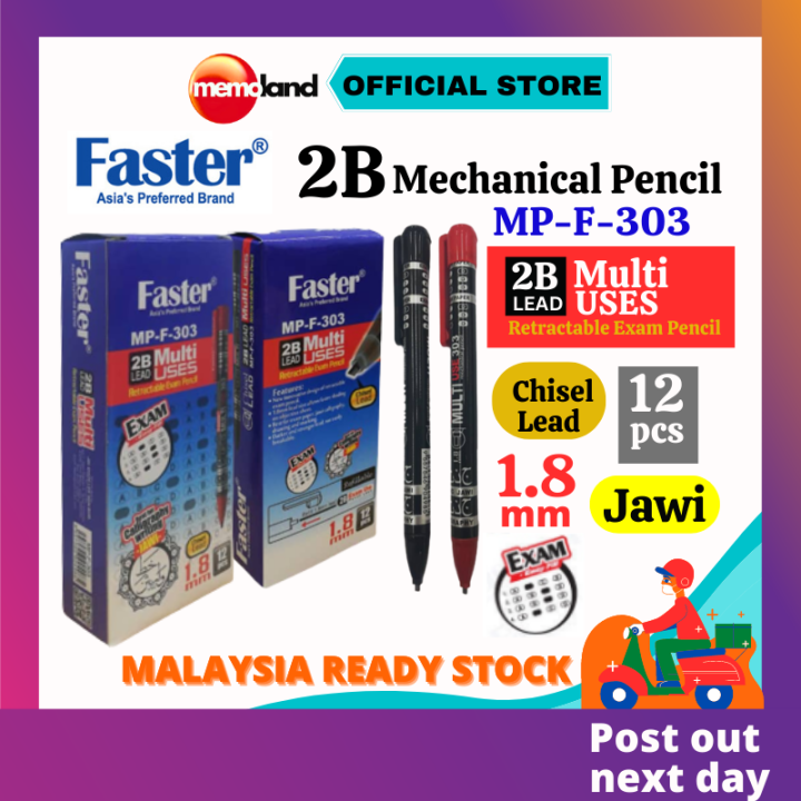 FASTER MPF303 1.8MM JAWI MECHANICAL PENCIL -12pcs | Lazada
