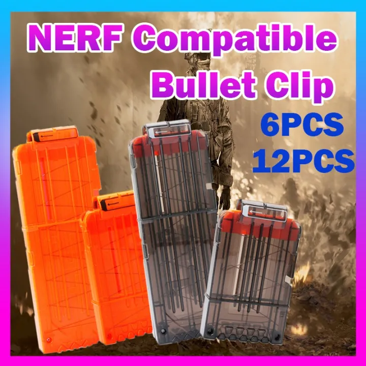 Shooting Soft Bullet Nerf Clip 612 Reload Clip Magazine Round Darts ...