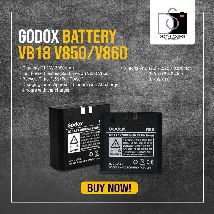 Godox VB-18 Li-Ion Battery Pack for V850 V860 | Lazada PH