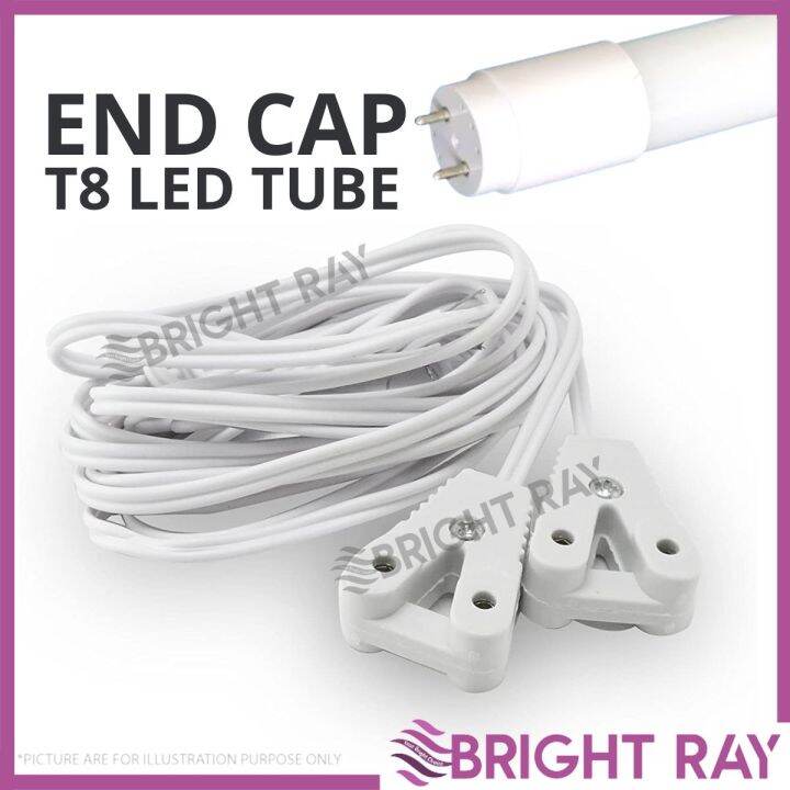 4FT End Cap Wire For T8 LED Tube Wayar Lampu LED T8 Panjang LED Ceiling ...