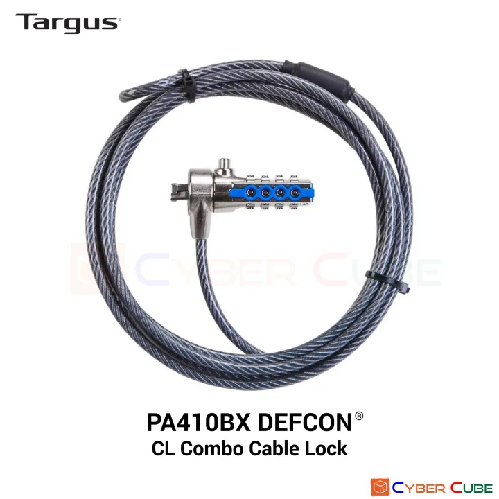 Targus PA410BX DEFCON CL Combo Cable Lock (ใช้รหัส Password ปลดล็อค ...