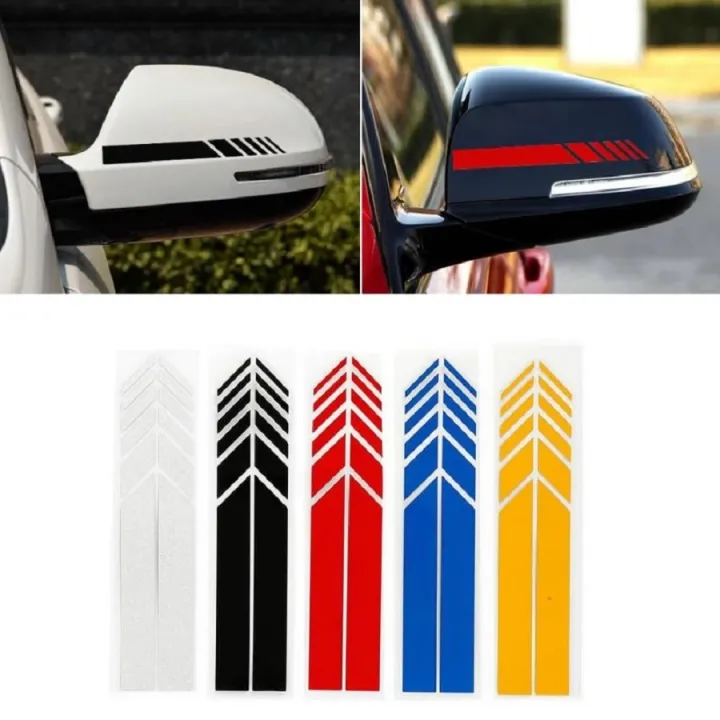 Side Mirror Sticker 1 Pair strips Rear View Car Racing Decal | Lazada PH