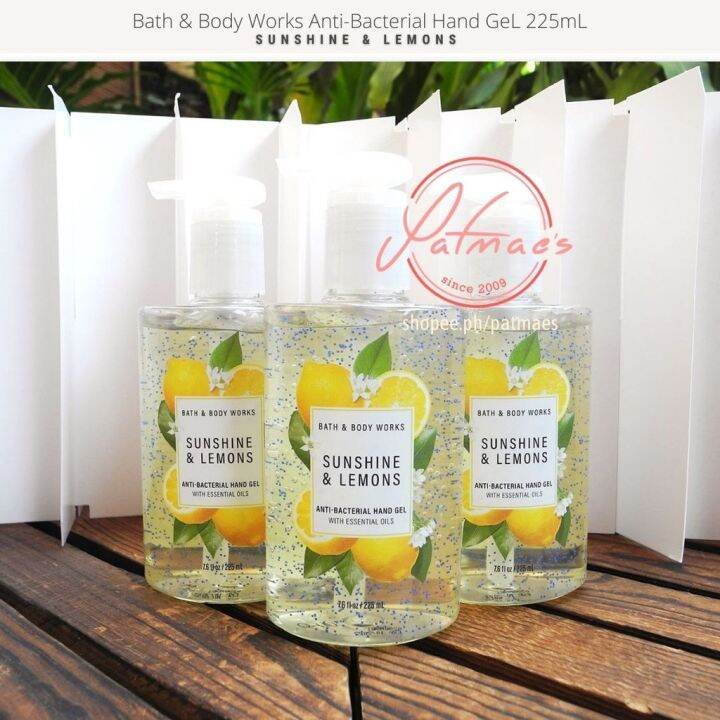 Bath Body Works Anti-bacterial Hand Sanitizer Gel Sunshine and Lemons 225mL | Lazada PH